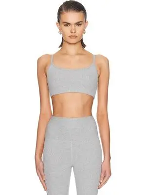 Year Of Ours Ribbed Bralette In Grey - Heather Grey