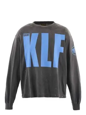 SAINT MXXXXXX X The Klf Long Sleeve Tee Washed And Blue - Black