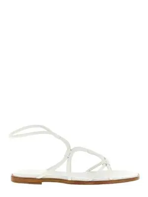 GIANVITO ROSSI Nappa Ankle-strap Sandals - White