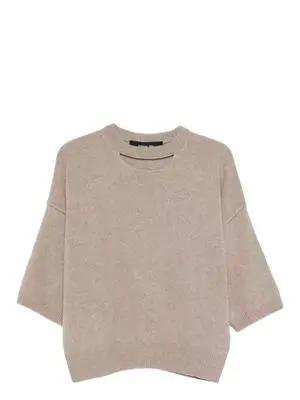 Federica Tosi Short-sleeve Sweater - Neutrals