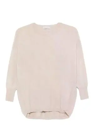 PUROTATTO Round-neck Knit Sweater - Neutrals