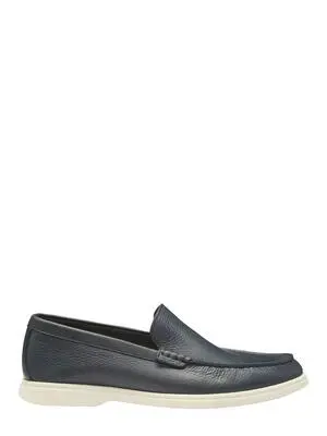 BOSS Leather Slip-on Loafers - Blue
