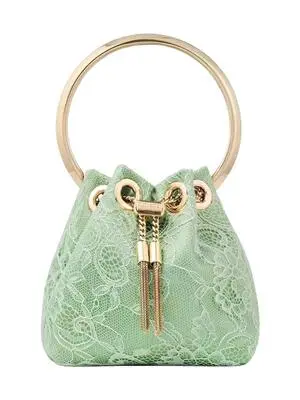 JIMMY CHOO Bon Bon Mini Bag With Lace Handle - Green