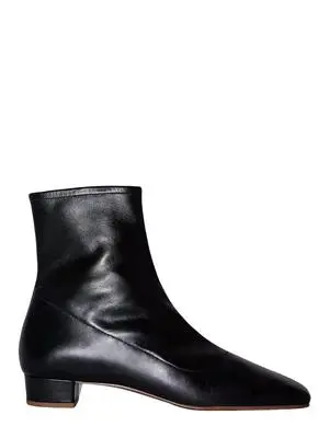 By Far Este Leather Ankle Boots - Black