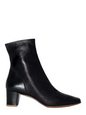 By Far Sofia Square-toe Block-heel Boots - Black