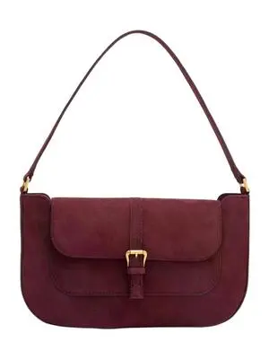 By Far Miranda Suede Shoulder Bag - Red