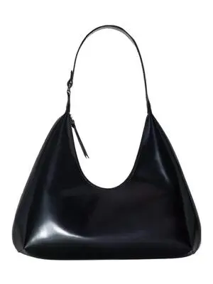 By Far Leather Amber Shoulder Bag - Black