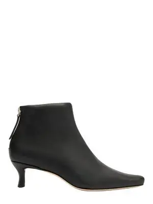 By Far Kitten Stevie 22 Seam Zip Leather Ankle Boots - Black