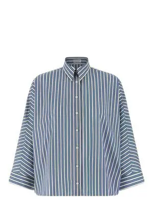 Brunello Cucinelli Striped Shirt - Blue