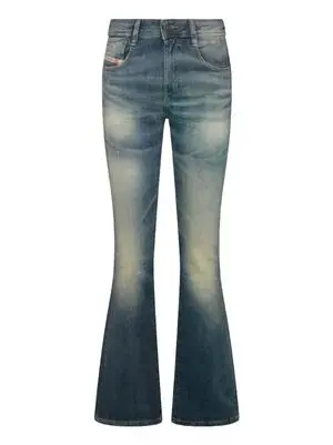 DIESEL Logo-patch Flared Jeans - Blue
