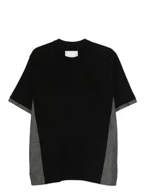 Sacai Pocket Colour-block T-shirt - Black