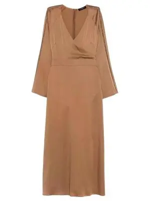 Fabiana Filippi V-neck Embellished Maxi Dress - Brown
