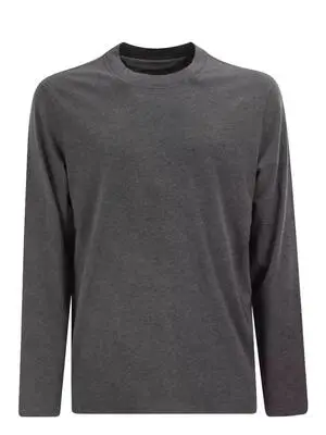 Brunello Cucinelli Long-sleeves Crew-neck T-shirt - Grey