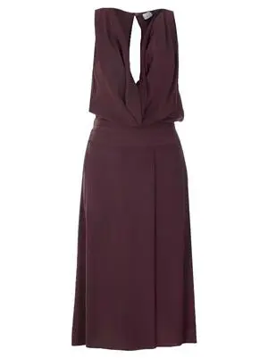 Elisabetta Franchi Cutout Midi Dress - Purple