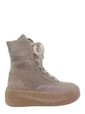 VIC MATIE Round-toe Lace-up Boots - Neutrals