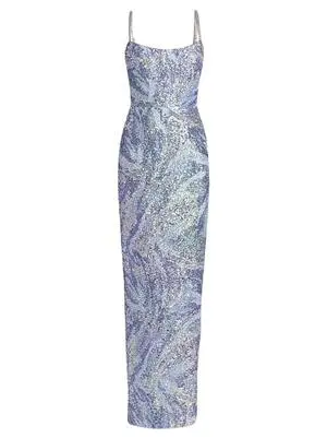 BRONX AND BRONCO Dahlia Maxi Dress - Blue