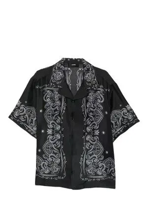 Amiri Bandana-print Short-sleeve Shirt - Black