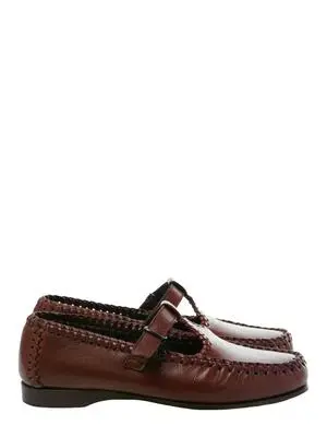 Hereu Braided Buckle Shoes - Brown