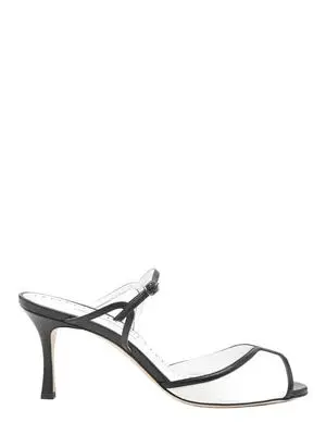 Manolo Blahnik Versari Leather Sandals - White