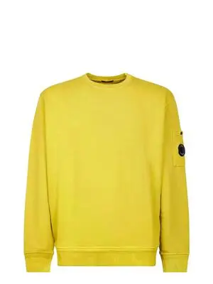 C.P. COMPANY Patch-pocket Crew-neck Sweatshirt - Yellow
