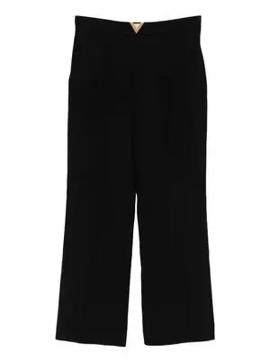 Valentino Garavani Vltn Straight-leg Trousers - Black