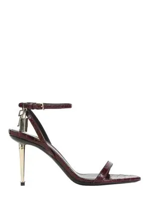 TOM FORD Padlock-detail Stiletto-heel Sandals - Red