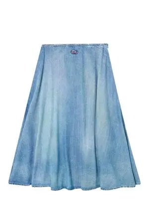 DIESEL A-line Midi Skirt - Blue