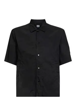 C.P. COMPANY Short Sleeve Lens Shirt - Black