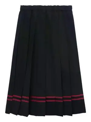 Comme Des Garçons Pleated Midi Skirt - Blue