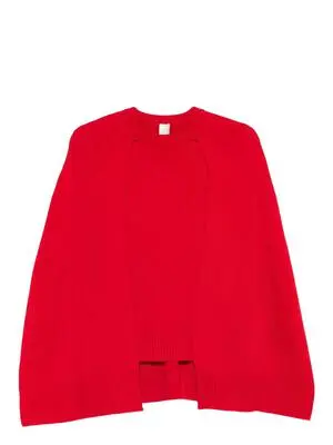 TOTEME Cape-detail Round-neck Sweater - Red