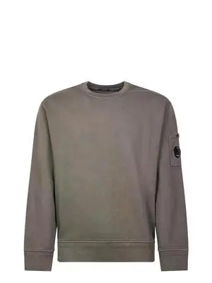 C.P. COMPANY Crew-neck Sweatshirt With Pocket Detail - Grey