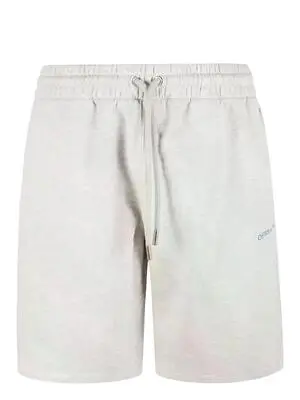 Off-White Graphic-print Drawstring Shorts - Grey