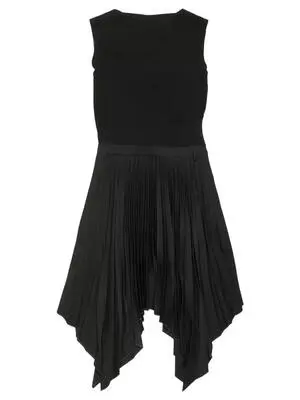Acne Studios Pleated Asymmetrical-hem Midi Dress - Black