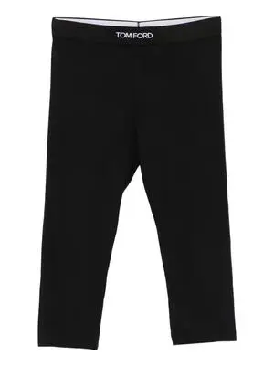 TOM FORD Logo-waistband Trousers - Black
