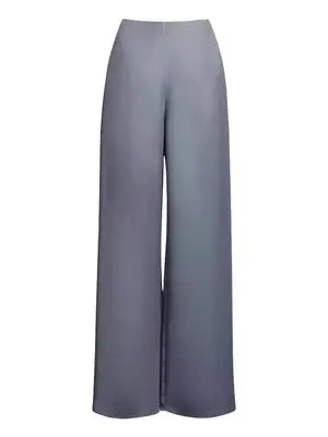 AZLEE Emory Satin Trousers - Grey