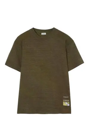 Burberry Landscape Label Panelled T-shirt - Green