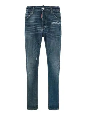 Dsquared2 Stonewashed-effect Straight Jeans - Blue