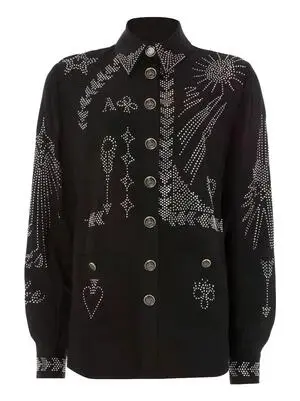 TEMPERLEY LONDON Villanelle Embellished Jacket - Black