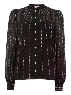 TEMPERLEY LONDON Villanelle Rhinestone Shirt - Black