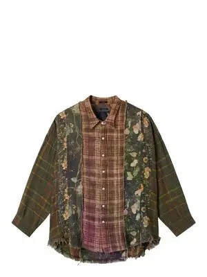 R13 Floral Plaid Shirt - Brown
