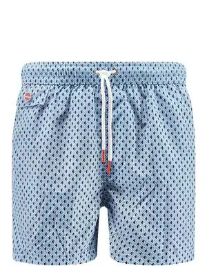 Kiton Patterned Beachwear - Blue