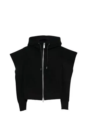 Sacai Hooded Zip Sweatshirt - Black