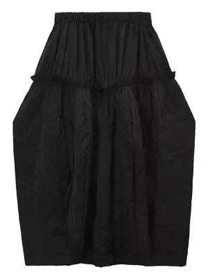ENFOLD Quilted Ruffled Skirt - Black