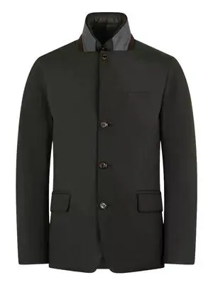 MOORER Button Collar Military Jacket - Green