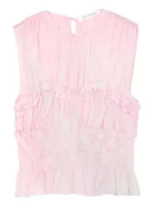 Cecilie Bahnsen Uphi Ruffled Top - Pink