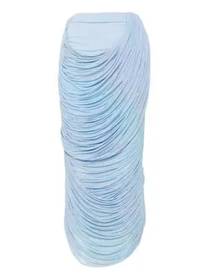 Magda Butrym Draped Midi Skirt - Blue