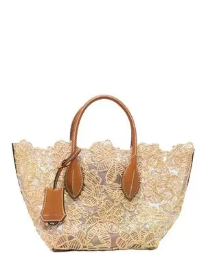 Ermanno Scervino Floral-lace Tote Bag - Neutrals