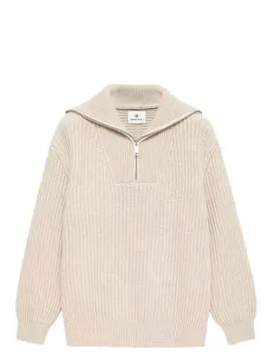 ANINE BING Zip Sammy Knitwear - Neutrals