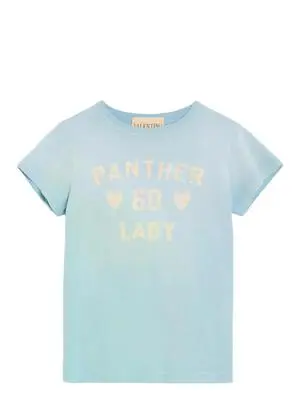 Valentino Garavani Printed Cotton T-shirt - Blue