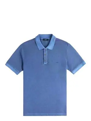 FAY Piquet Short-sleeves Polo Shirt - Blue